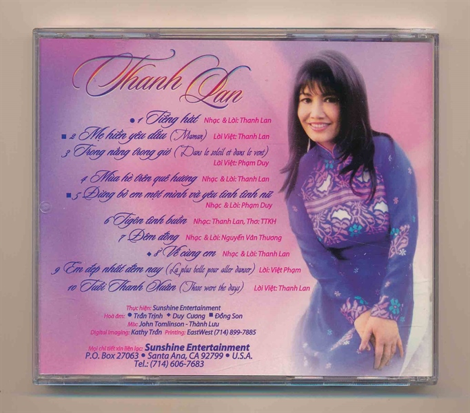 Sunshine CD - Trong Nắng Trong Gió - Thanh Lan (KGTUS) - CD Gốc Shop T